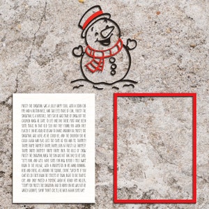 Frosty the Snowman Lyrics Word Sign Svg, Snowman Sign Svg, Snowman Line ...