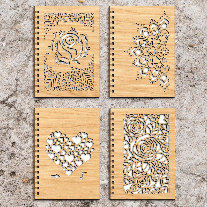Heart With Roses Glowforge - Etsy