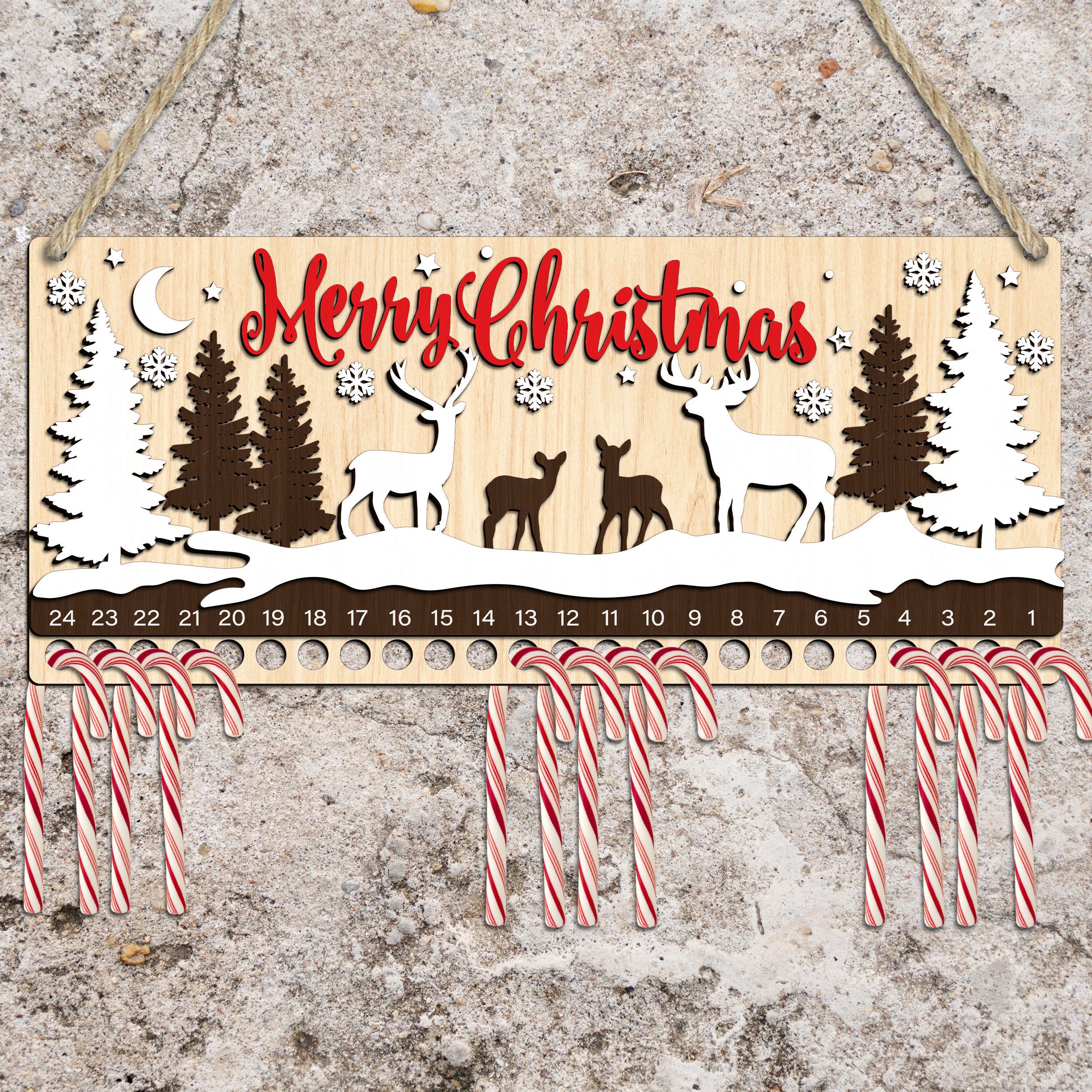 14 Christmas Movie Countdown Svg, Nativity Candy Cane Countdown Svg ...