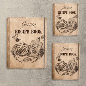 Personalized Recipe Book Cover Svg,wooden Cookbook Recipes Laser Cut ...