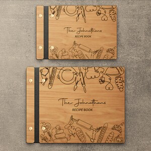 Personalized Recipe Book Svg, Custom Cookbook, Family Cook Book Laser ...