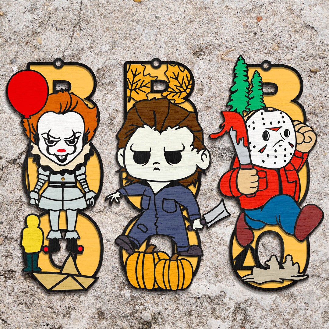 Bundle Horror Characters Svg, Horror Door Sign Svg, Halloween SVG File ...