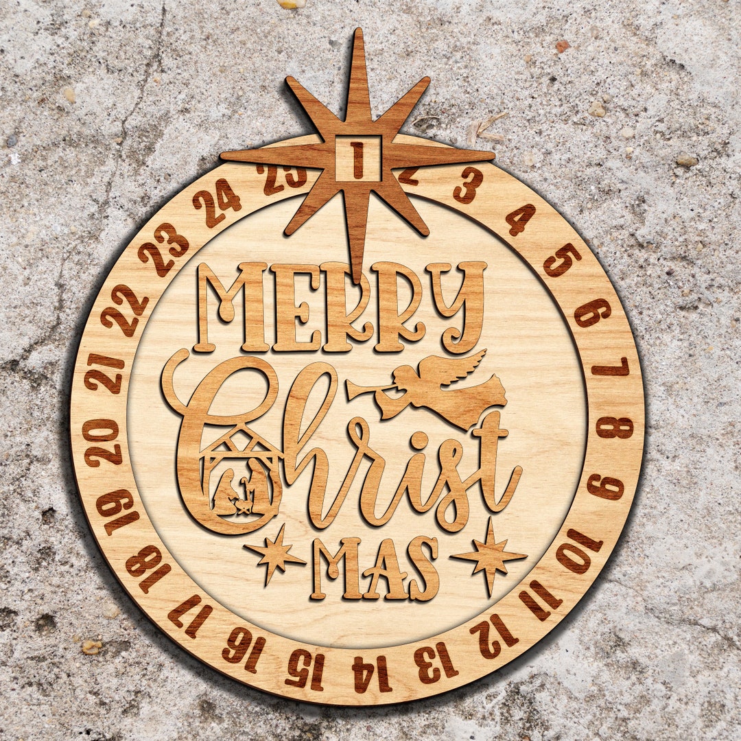 Christmas Nativity Countdown Svg, Christmas Countdown Svg, Countdown ...