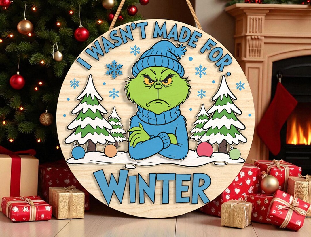 Winter Door Hanger SVG for Laser , Funny Cold Weather Glowforge File ...