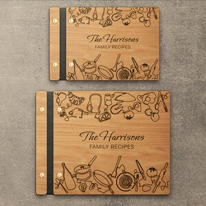 Personalized Recipe Book Svg, Custom Cookbook, Family Cook Book Laser ...