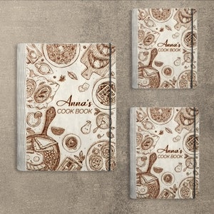 Personalized Recipe Book Cover Svg, Wooden Cookbook Recipes Laser Cut ...