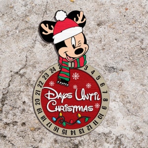 Christmas Cartoon Countdown Svg, Christmas Countdown Svg, Countdown ...