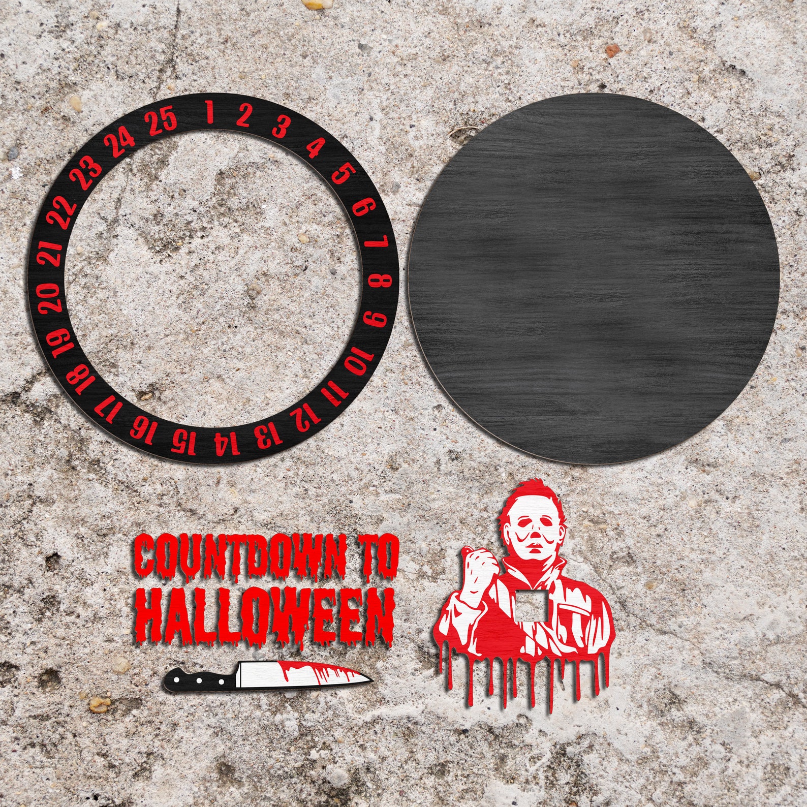 Horror Character Countdown Svg, Halloween Countdown Svg, Countdown ...