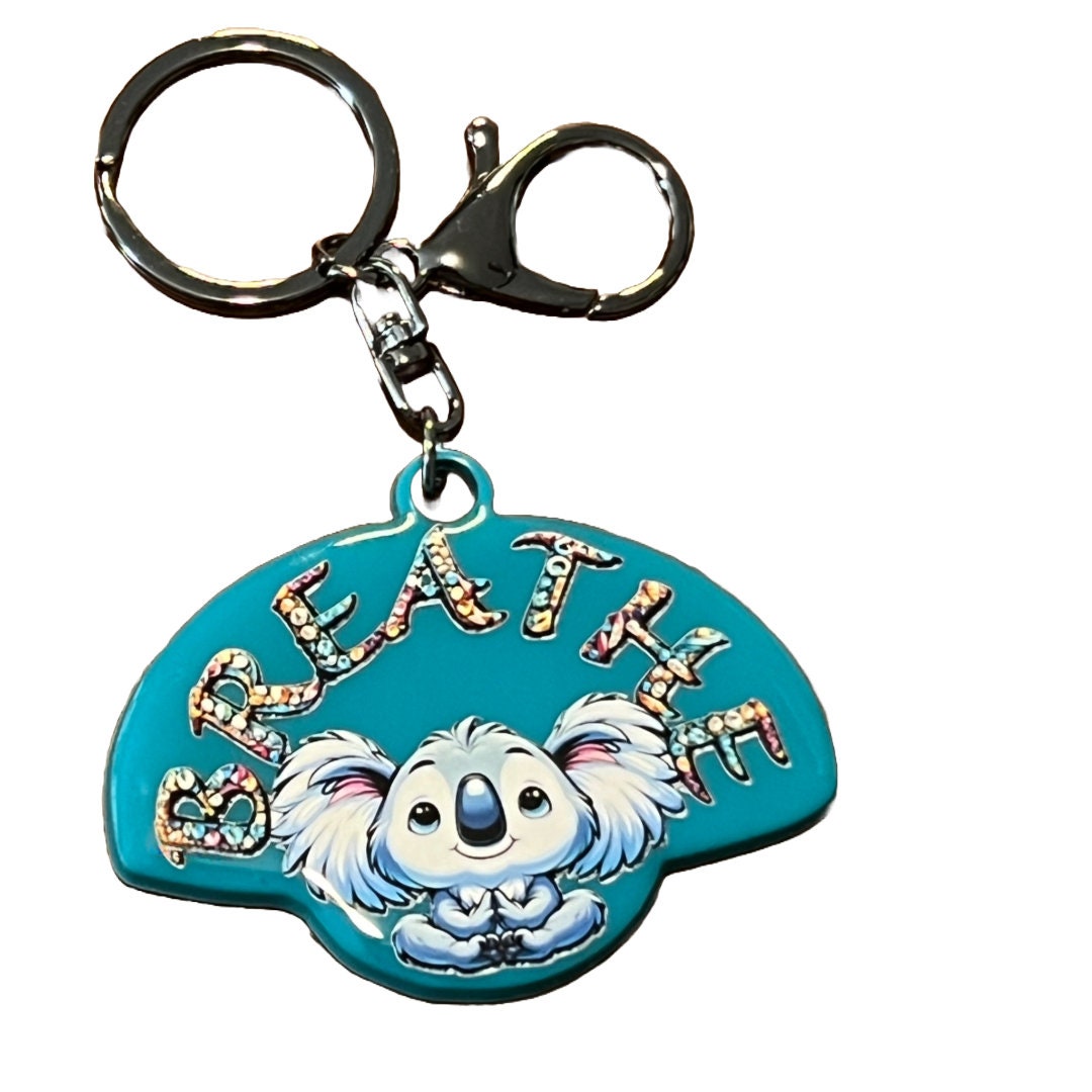 Zen Koala Keychain: Breathe - Etsy