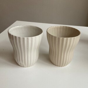 Wavy Ceramic Mug 200ml / 7 Oz , Stoneware, Ceramic Tumblers, No Handle ...