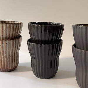 Wavy Ceramic Mug 200ml / 7 Oz , Stoneware, Ceramic Tumblers, No Handle ...