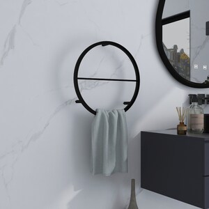 Round Towel Holder guest Towel Rack Hand Towel Holder bath Towel ...