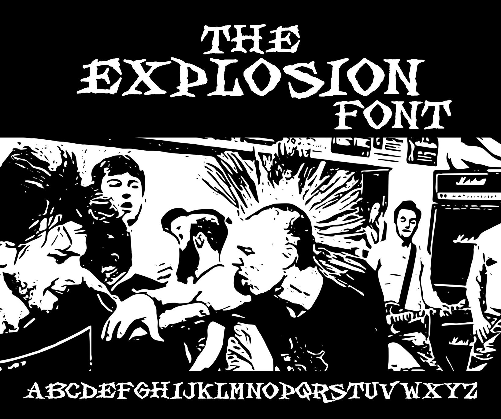 EXPLOSION Font / Inspired by the Punk Rock Band - Etsy