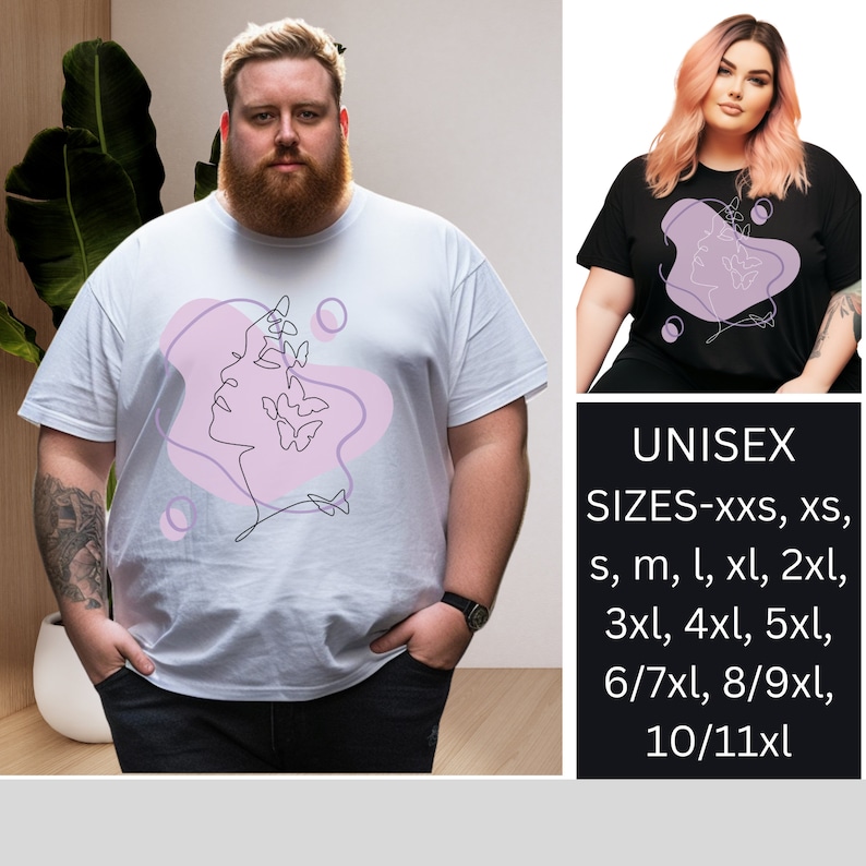 Xxs Xs S M L Xl 2xl 3xl 4xl 5xl 6xl 7xl 8xl 9xl 10xl 11xl Abstract Face Body Line Art Shirt ...