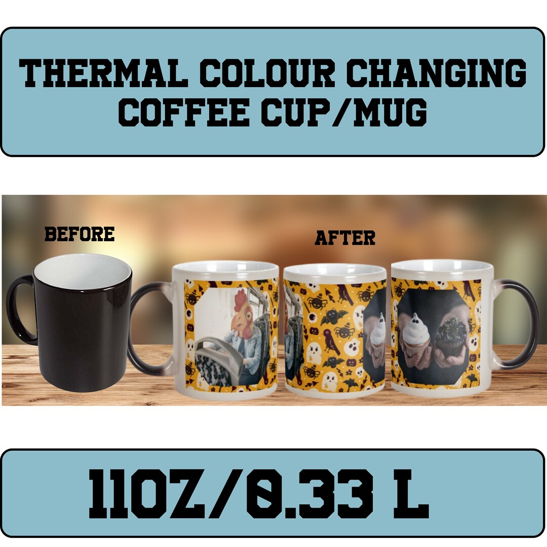 Custom Magic Mug Design Heat Activated Personalised Colour Changing ...