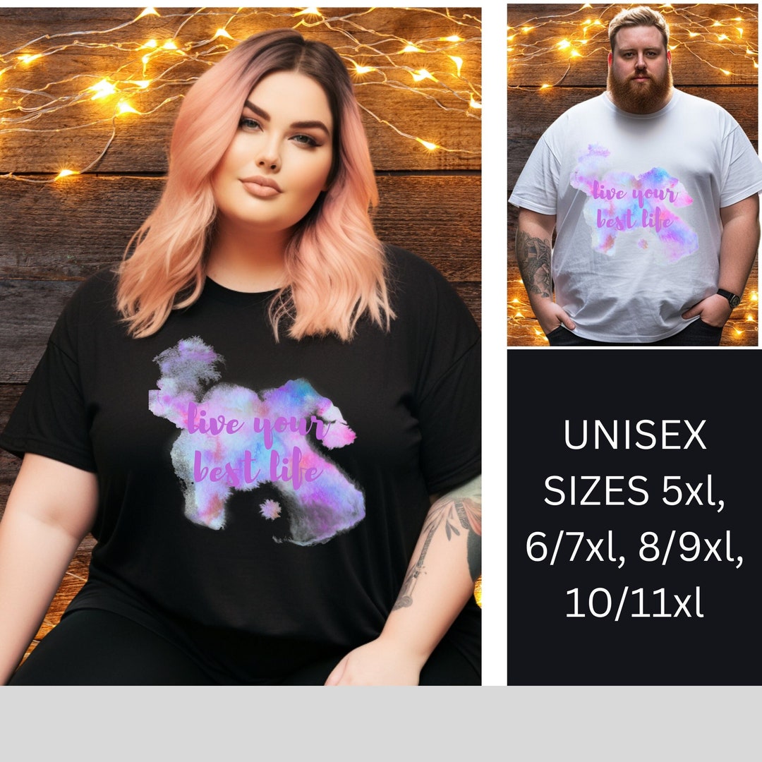 5xl 6/7xl 8/9xl 10/11xl Live Best Life T-shirt WATERCOLOUR Shirt Tee ...