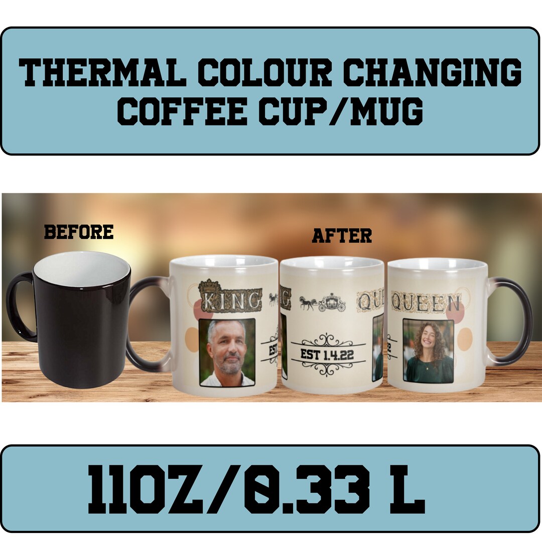 Custom Magic Mug Design Heat Activated Personalised Colour Changing ...