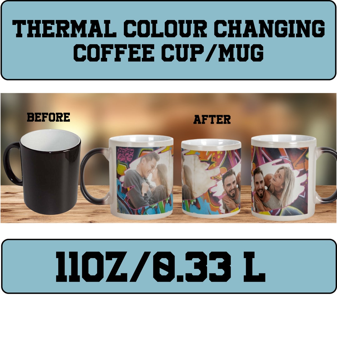 Custom Magic Mug Design Heat Activated Personalised Colour Changing ...