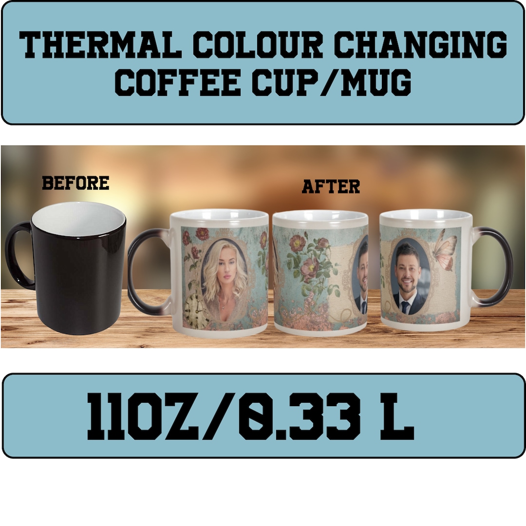 Custom Magic Mug Design Heat Activated Personalised Colour Changing ...