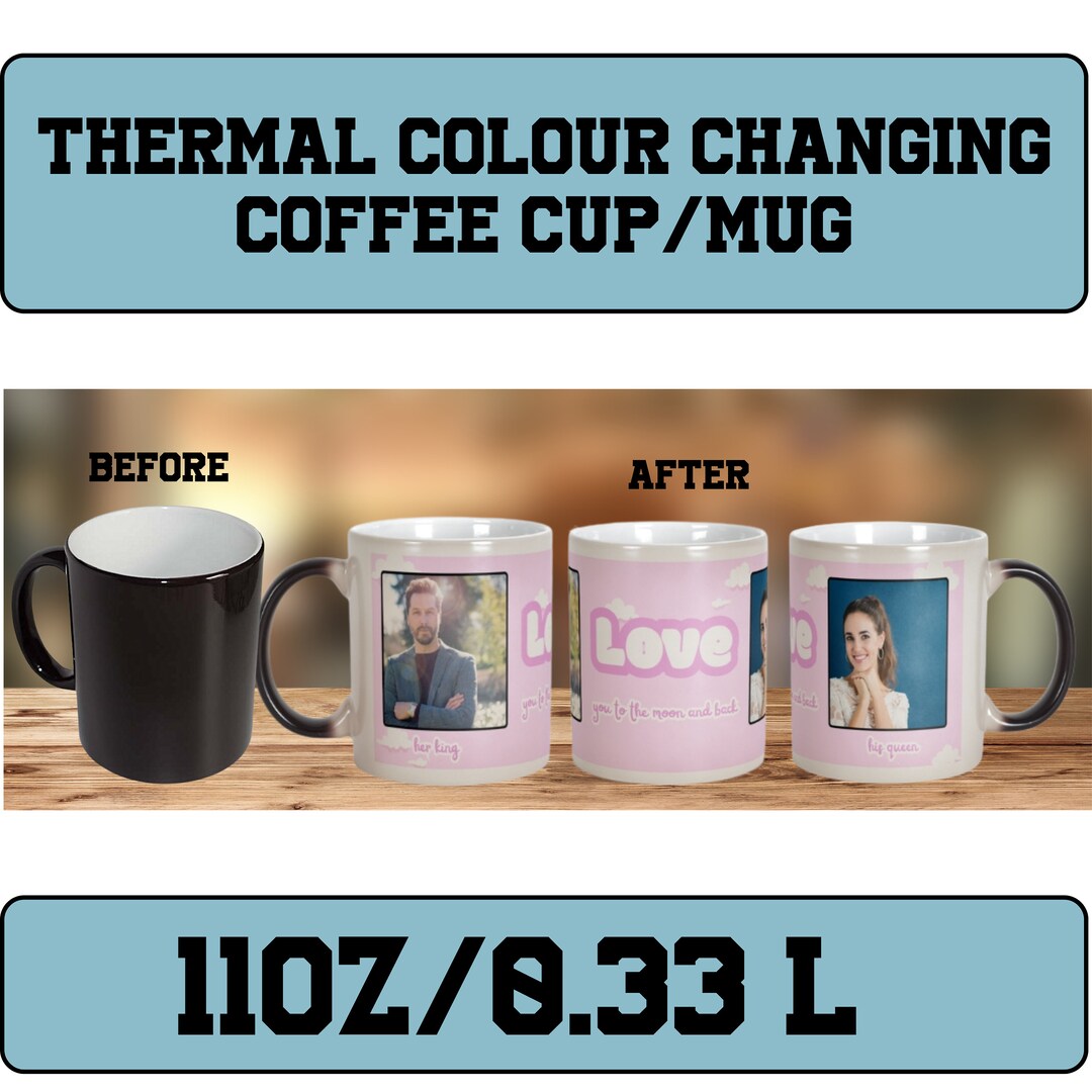 Custom Magic Mug Design Heat Activated Personalised Colour Changing ...