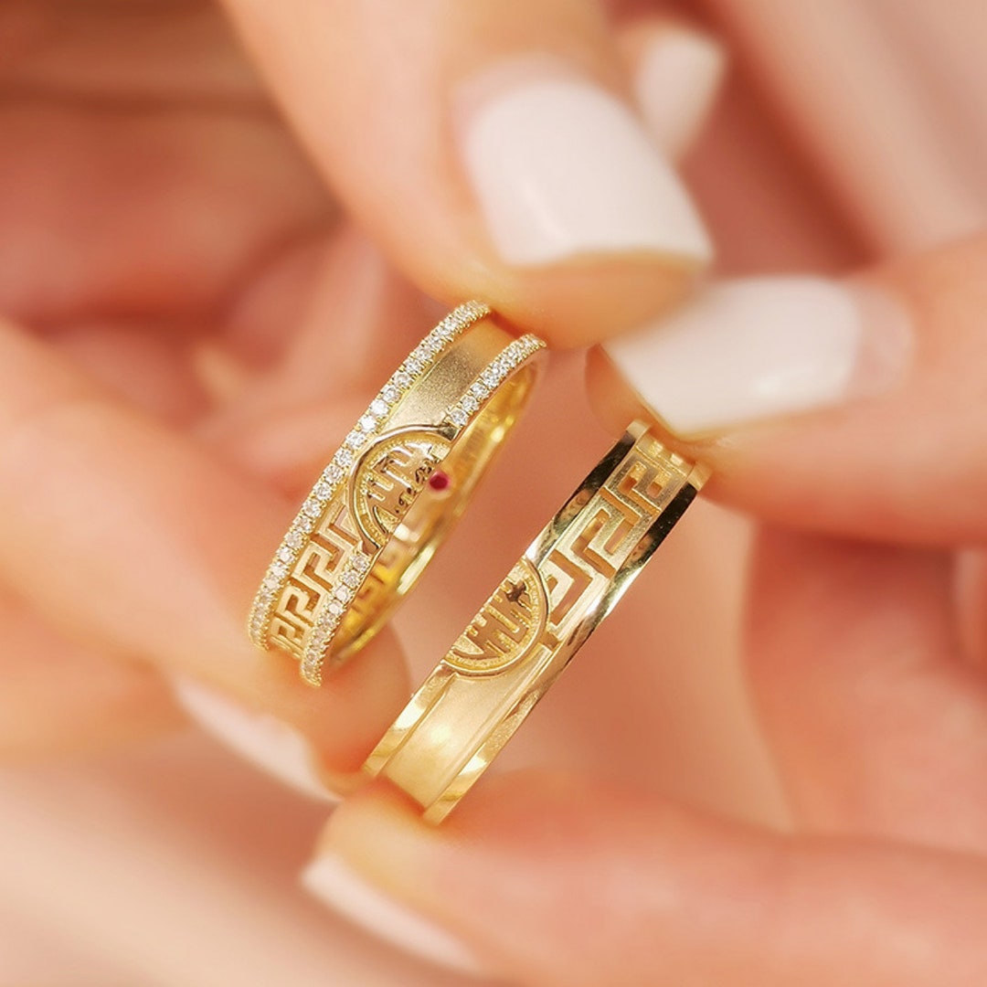 Couple Rings Matching Rings Ring Set Wedding Bands - Etsy