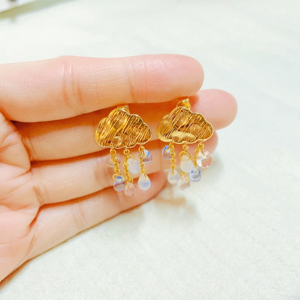 Rain Cloud Earrings - Etsy