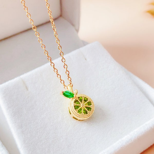 Lime Green Necklace - Etsy