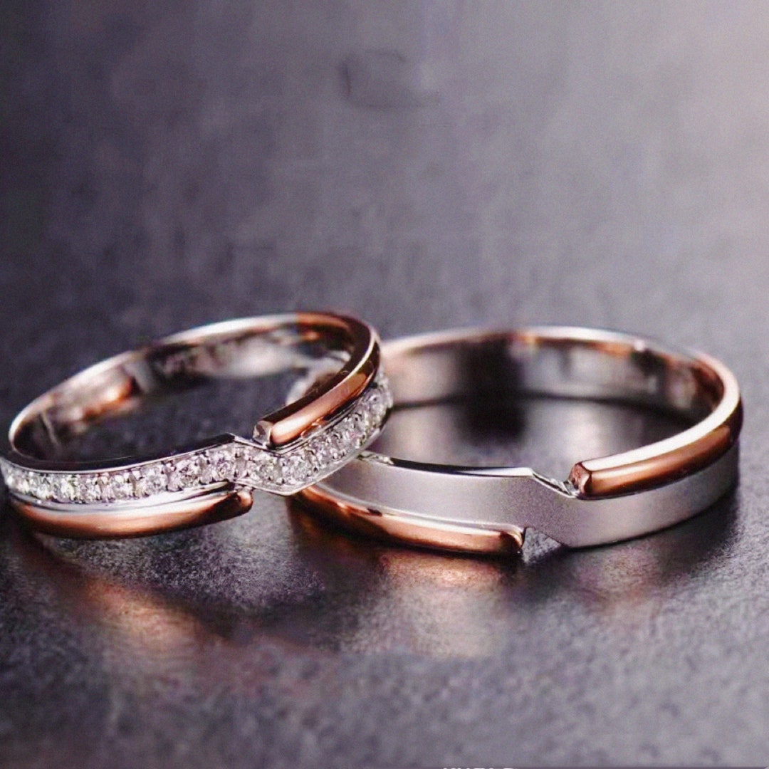 Couple Rings, Matching Rings, Ring Set, Wedding Bands, Adjustable Rings ...