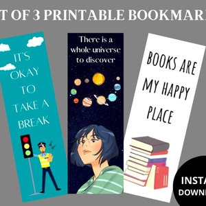 Printable Bookmark, Printable Bookmark Template, Digital Download ...