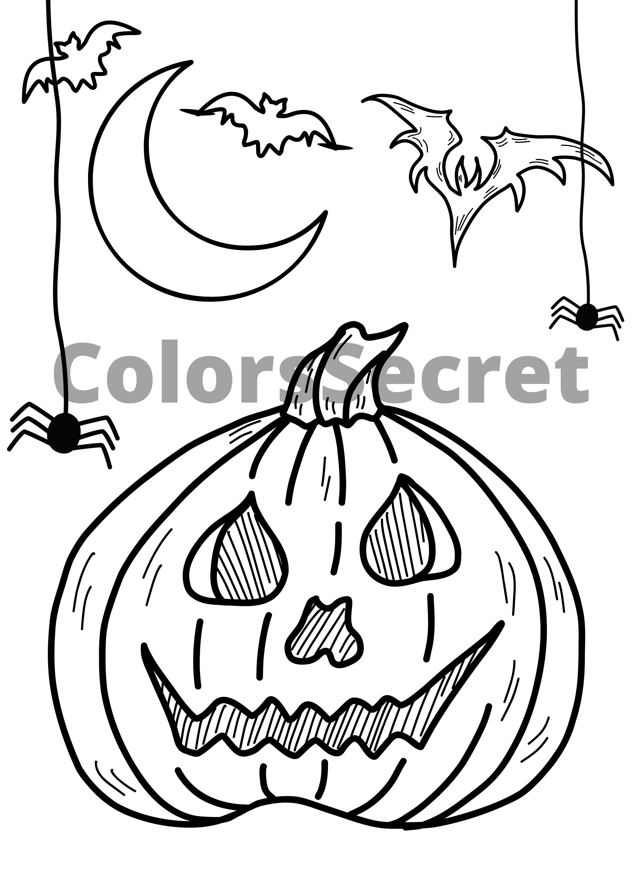 Halloween Coloring Book, Halloween Printable Coloring Sheets, Printable ...
