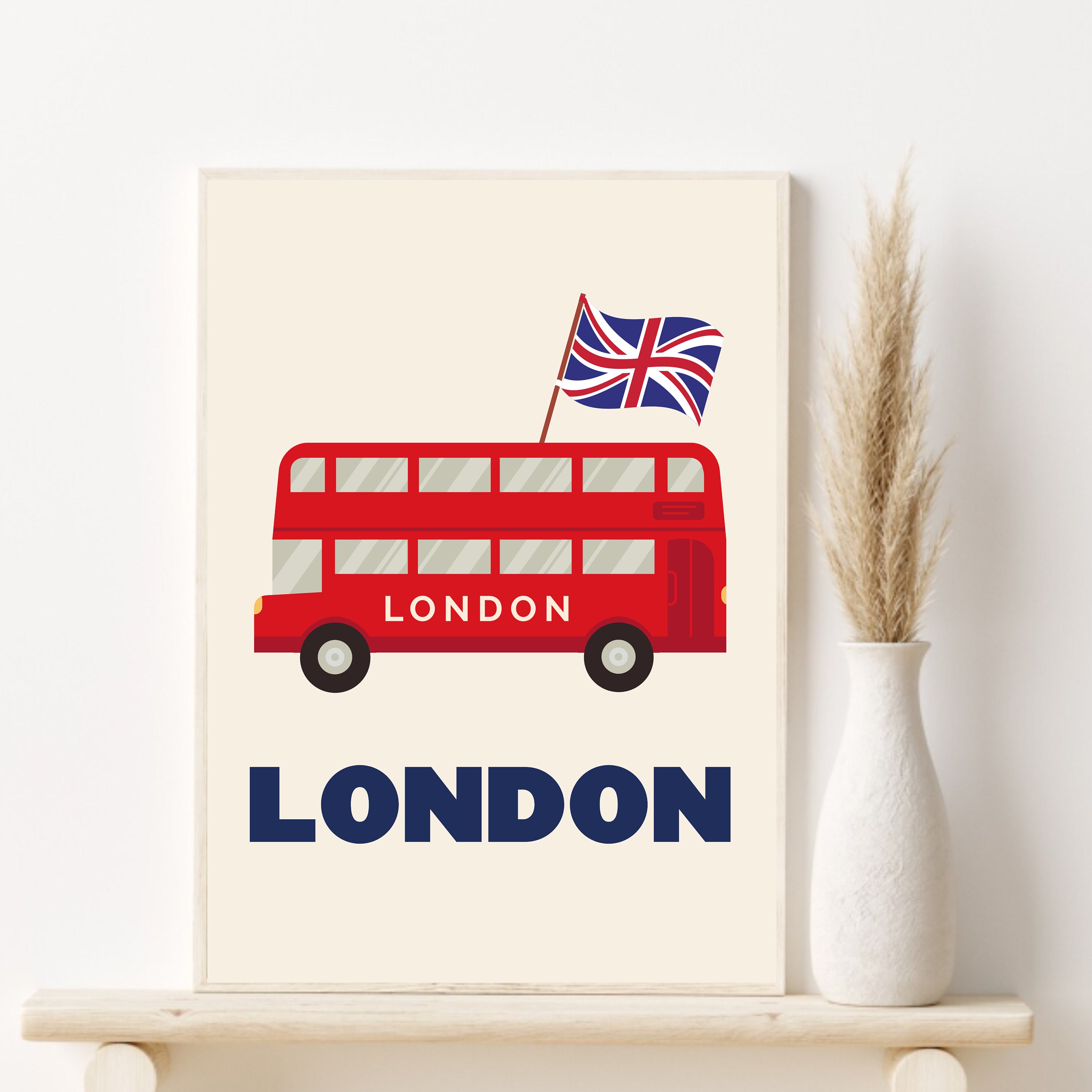 London Travel Poster, London Printable Wall Art, London City Poster ...