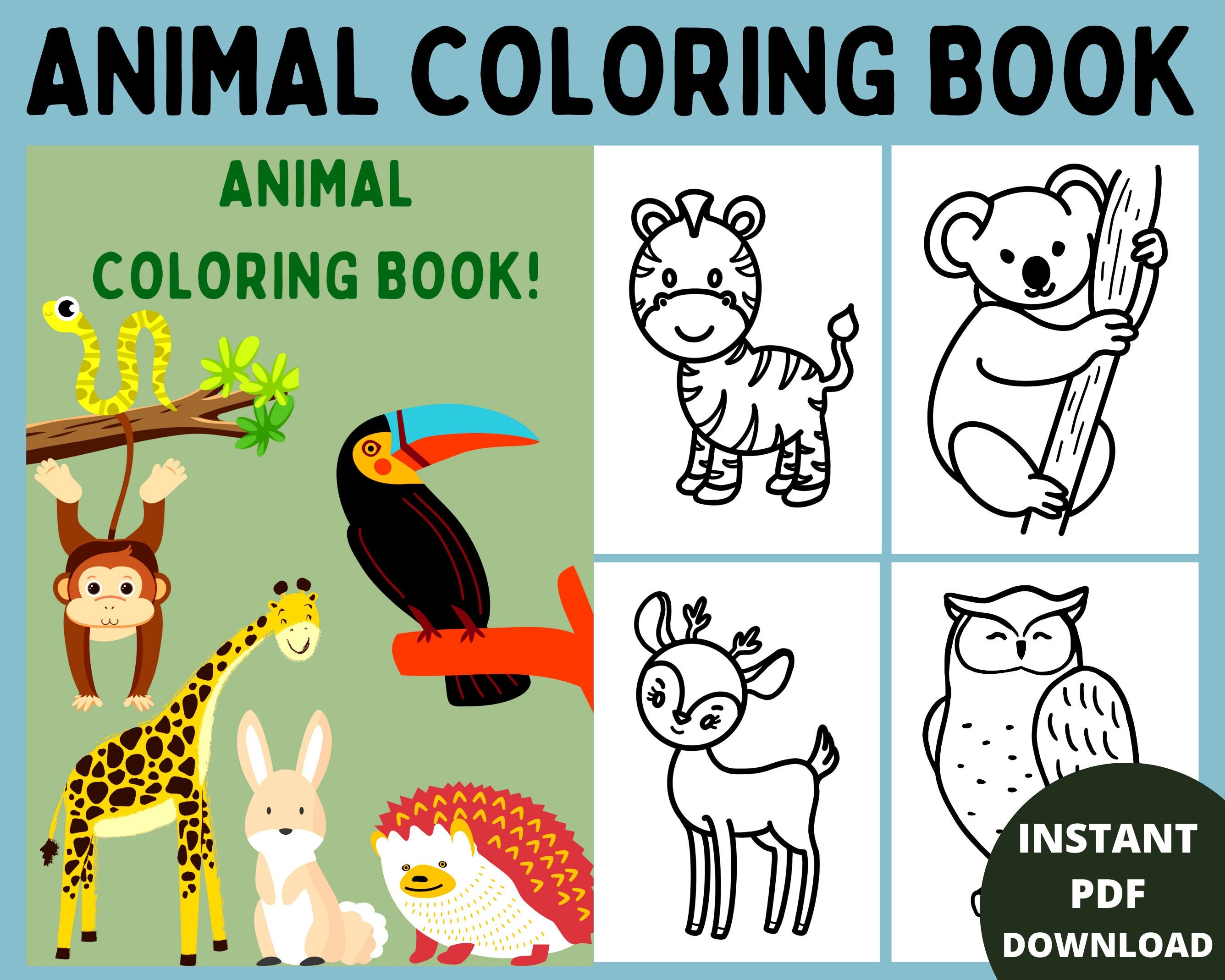 Animal Pdf Coloring Pages, Coloring Pages Svg, Birthday Coloring Pages ...
