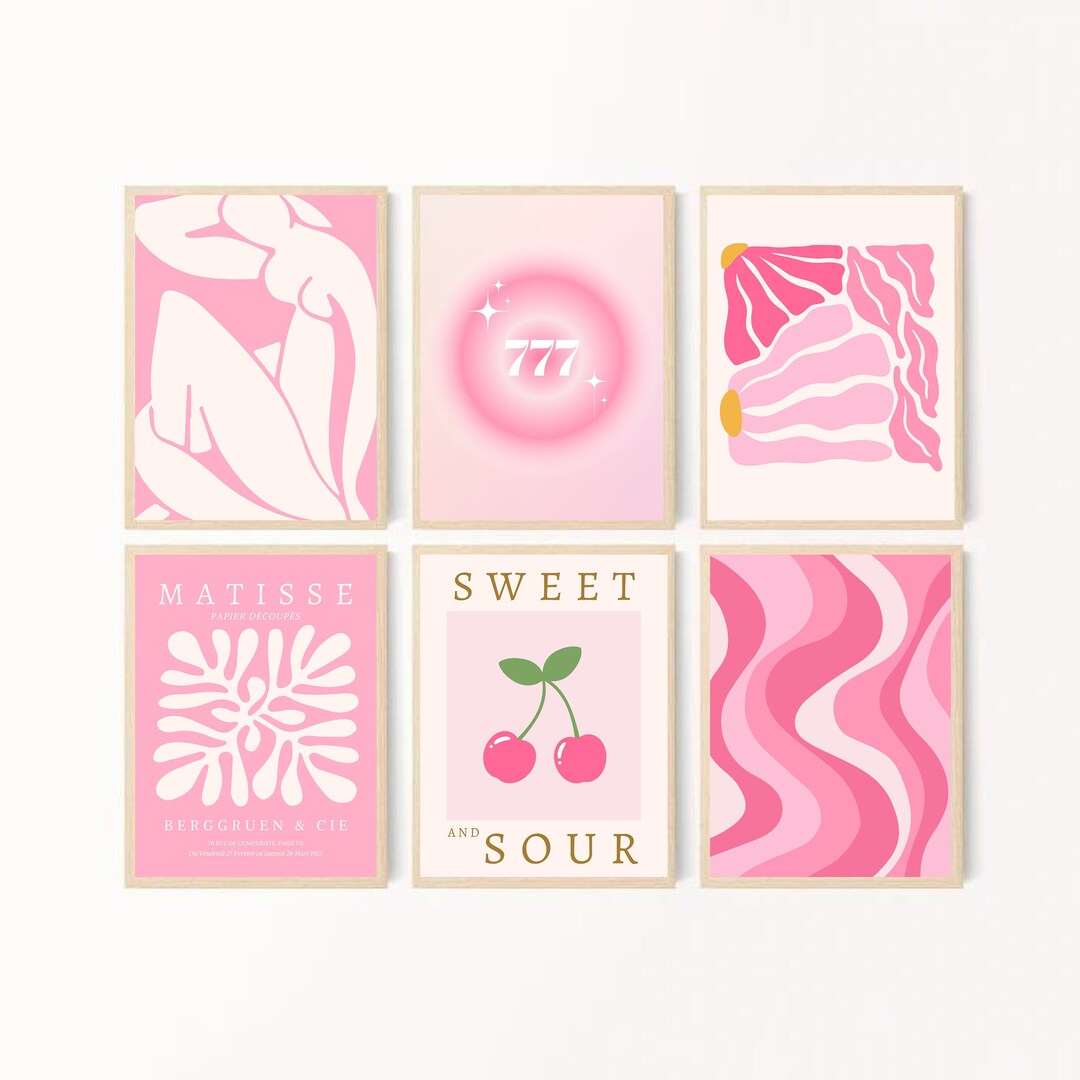 Danish Pastel Printable Set, Pink Danish Pastel Poster Set, Pink ...