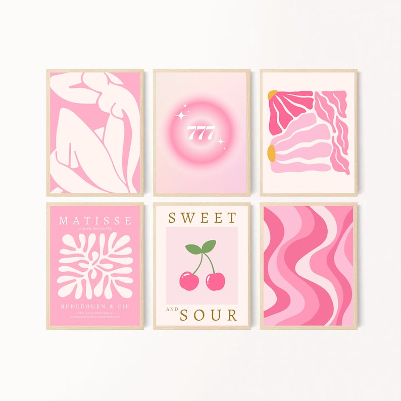 Danish Pastel Printable Set, Pink Danish Pastel Poster Set, Pink ...