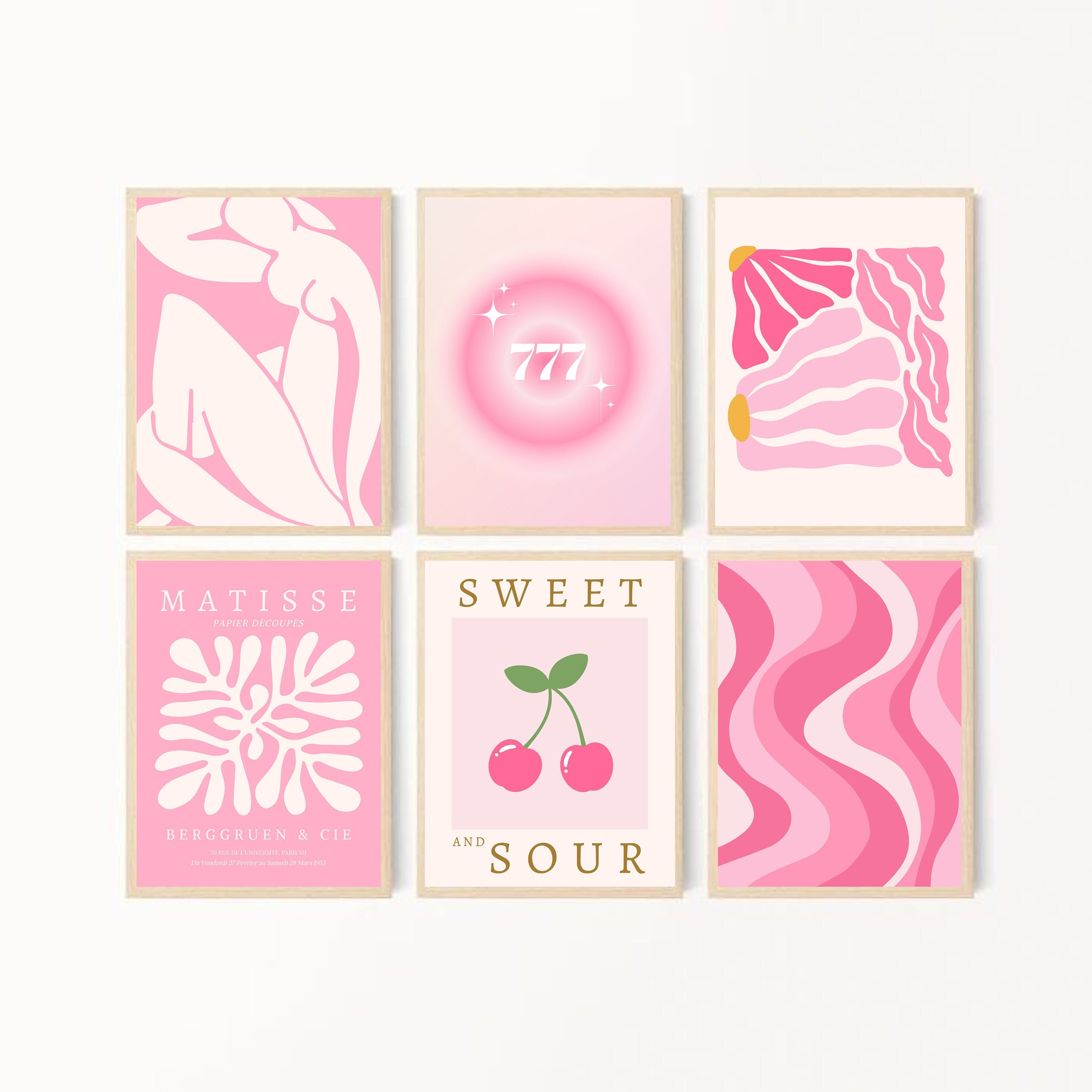 Danish Pastel Printable Set, Pink Danish Pastel Poster Set, Pink ...