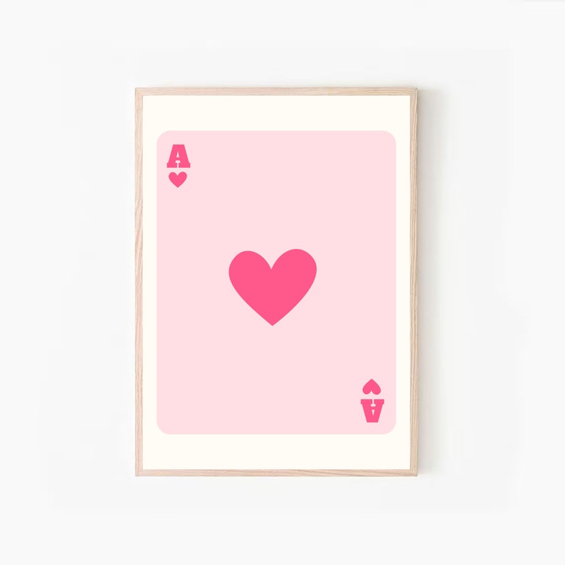 Pink Preppy Wall Art Set, Retro Wall Art Set of 6, Set of 6 Pink ...