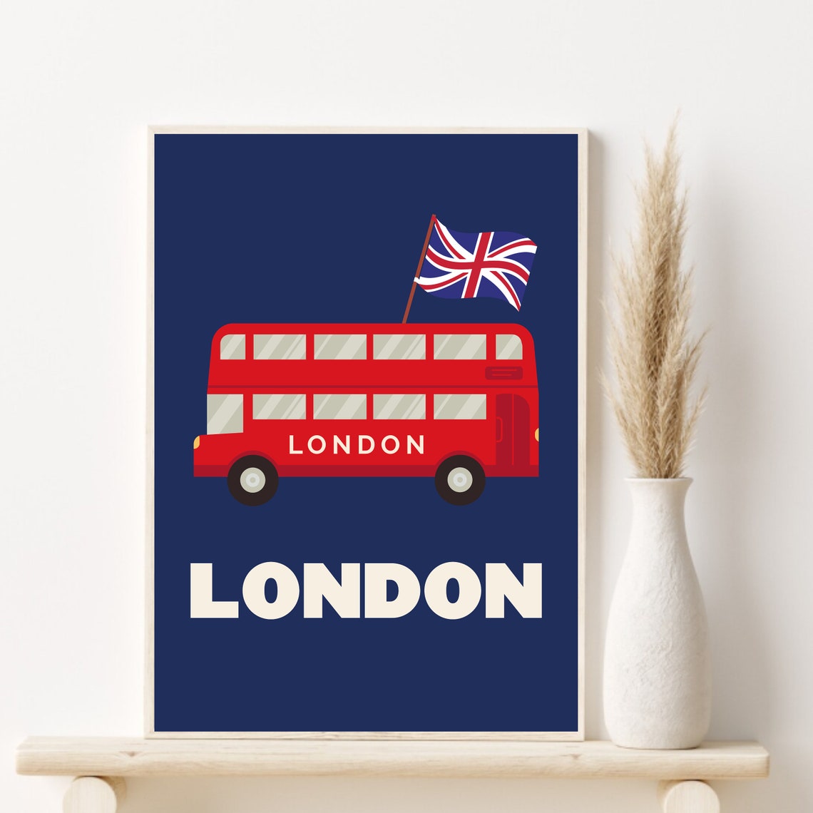 London Travel Poster, London Printable Wall Art, London City Poster ...