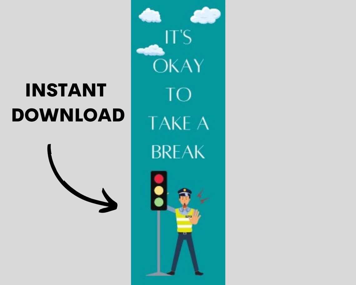 Printable Bookmark, Printable Bookmark Template, Digital Download ...