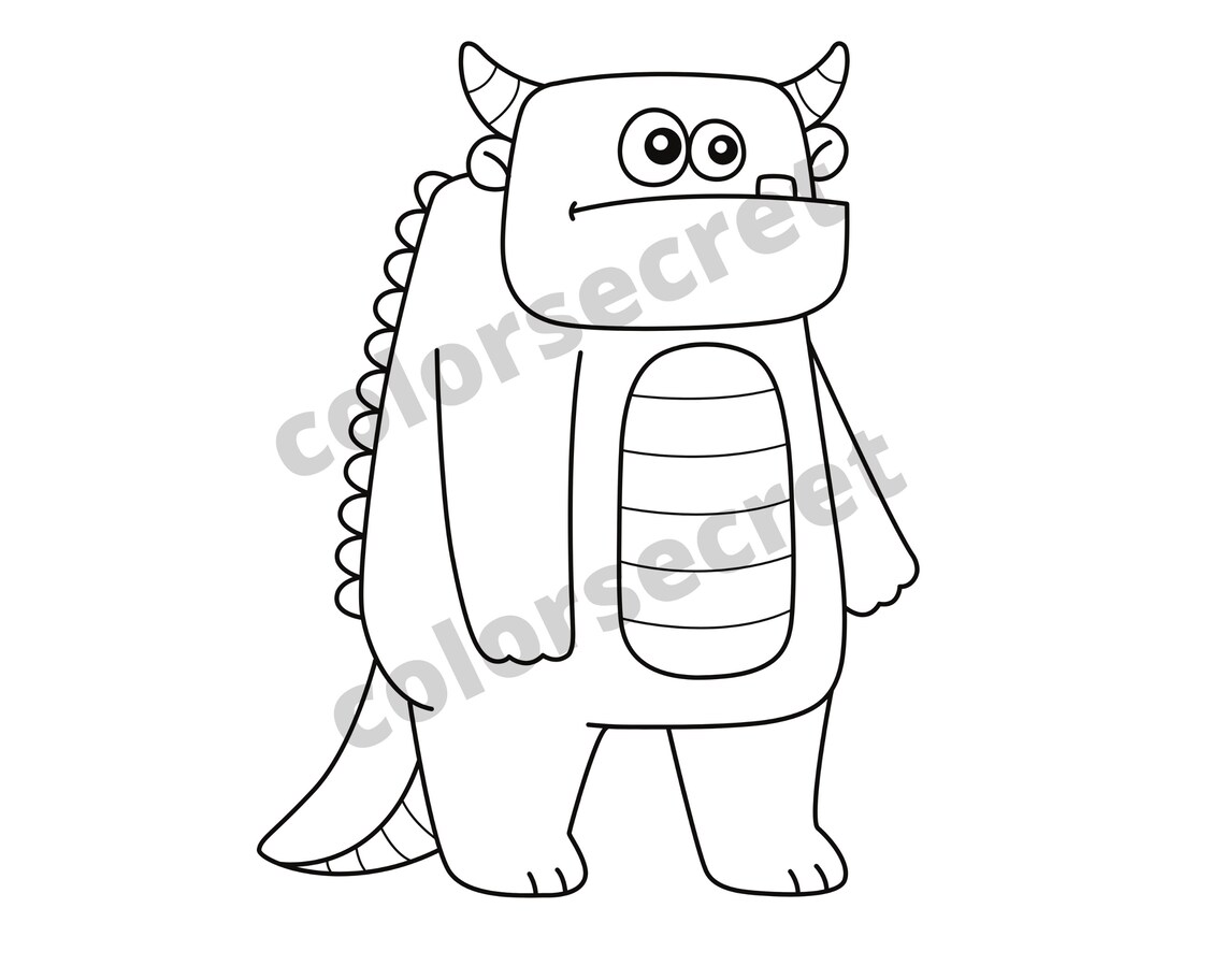 Coloring Book Monster Coloring Book Monster Coloring Pages - Etsy
