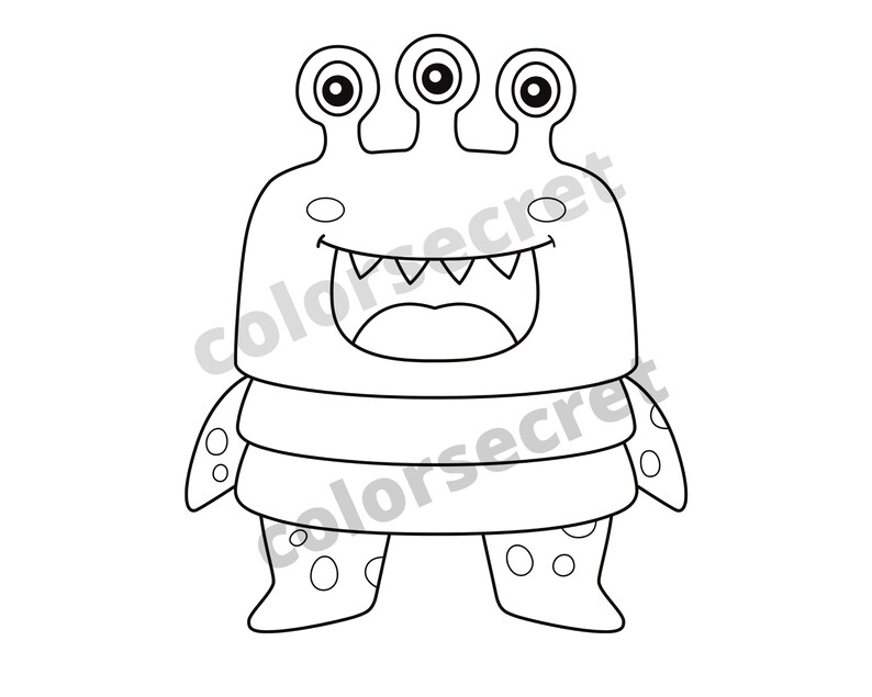 Coloring Book, Monster Coloring Book, Monster Coloring Pages, Printable ...