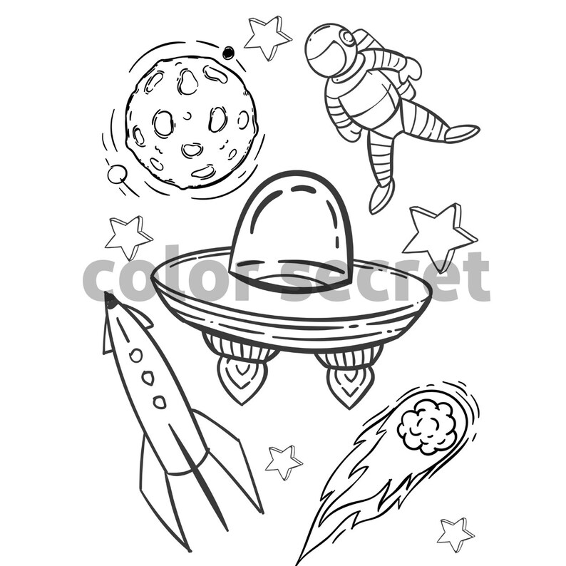 Space Coloring Pages, Kids Coloring Pages, Space Pdf, Coloring Pages ...