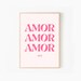 Pink Preppy Wall Art Set, Retro Wall Art Set of 6, Set of 6 Pink ...