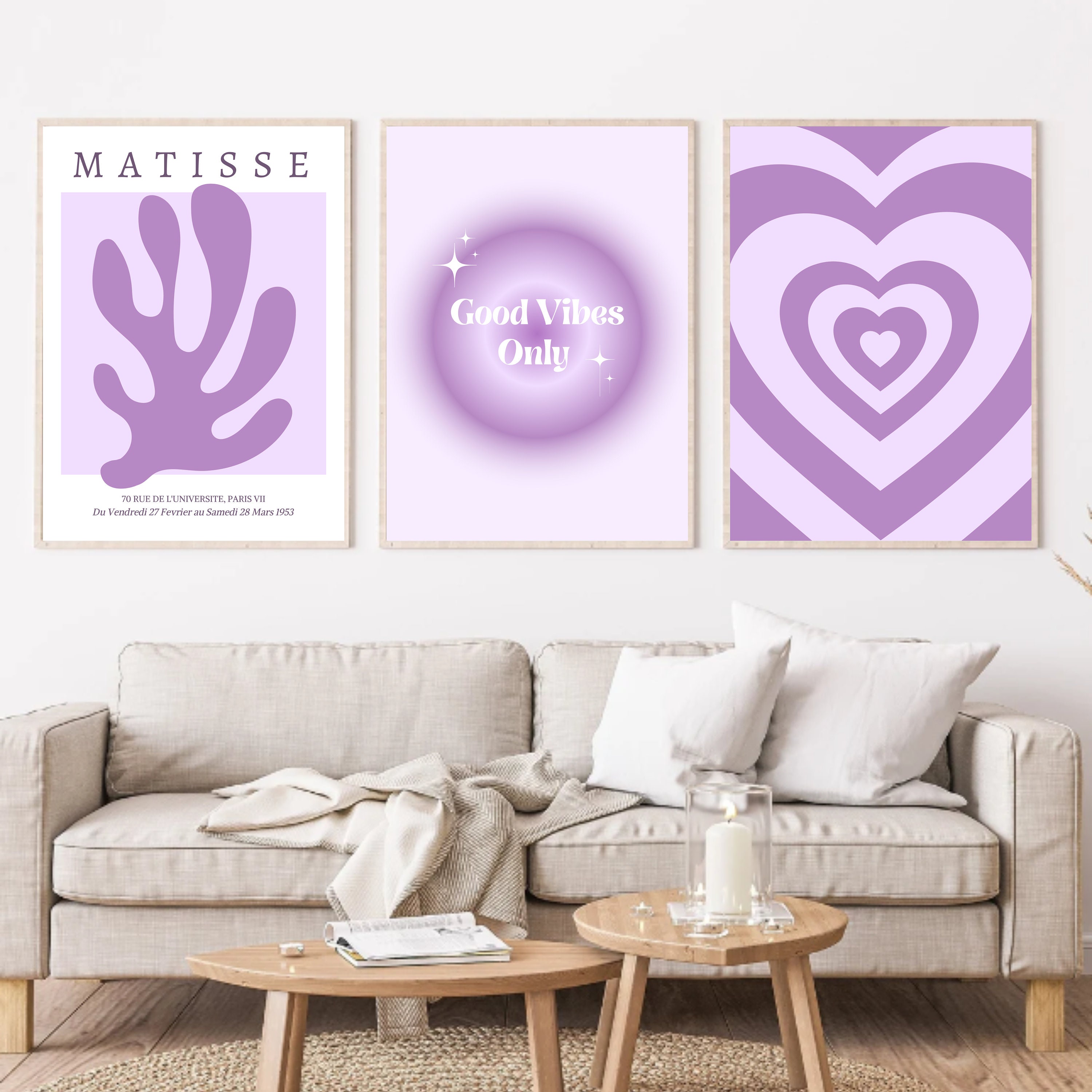 Danish Pastel Printable Set, Purple Danish Pastel Poster Set, Purple ...