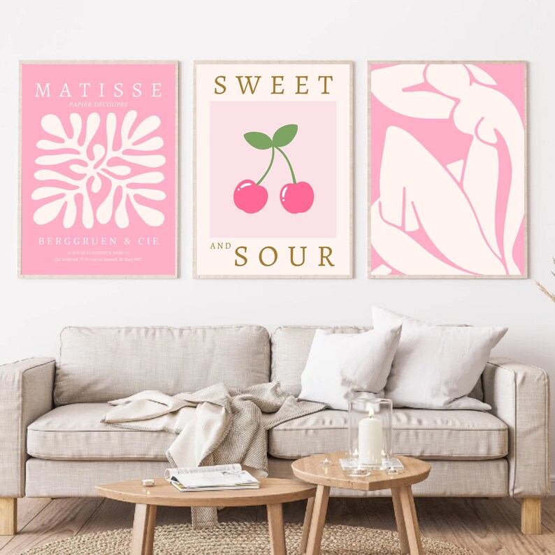 Danish Pastel Printable Set, Pink Danish Pastel Poster Set, Pink ...