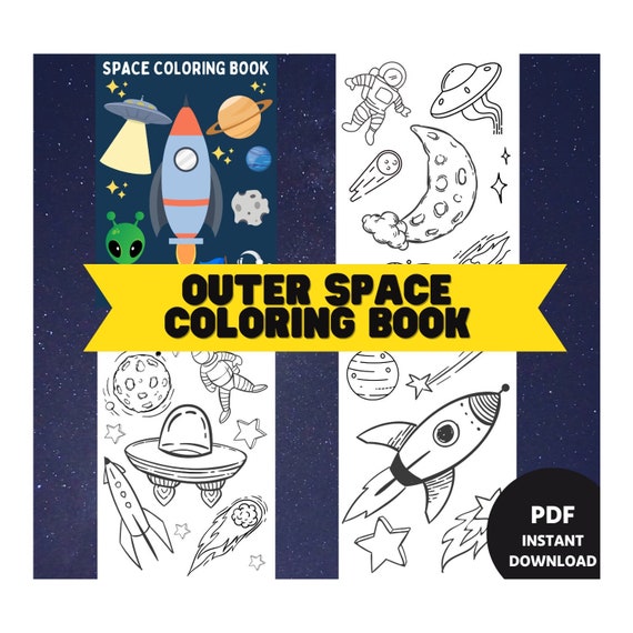 Space Coloring Pages Kids Coloring Pages Space Pdf Coloring - Etsy