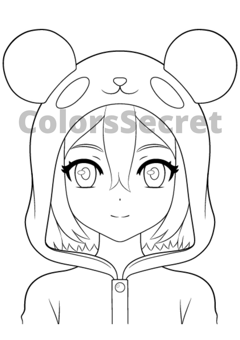 Anime Coloring Book, Anime Printable Pdf, Adult Coloring Book Pdf ...