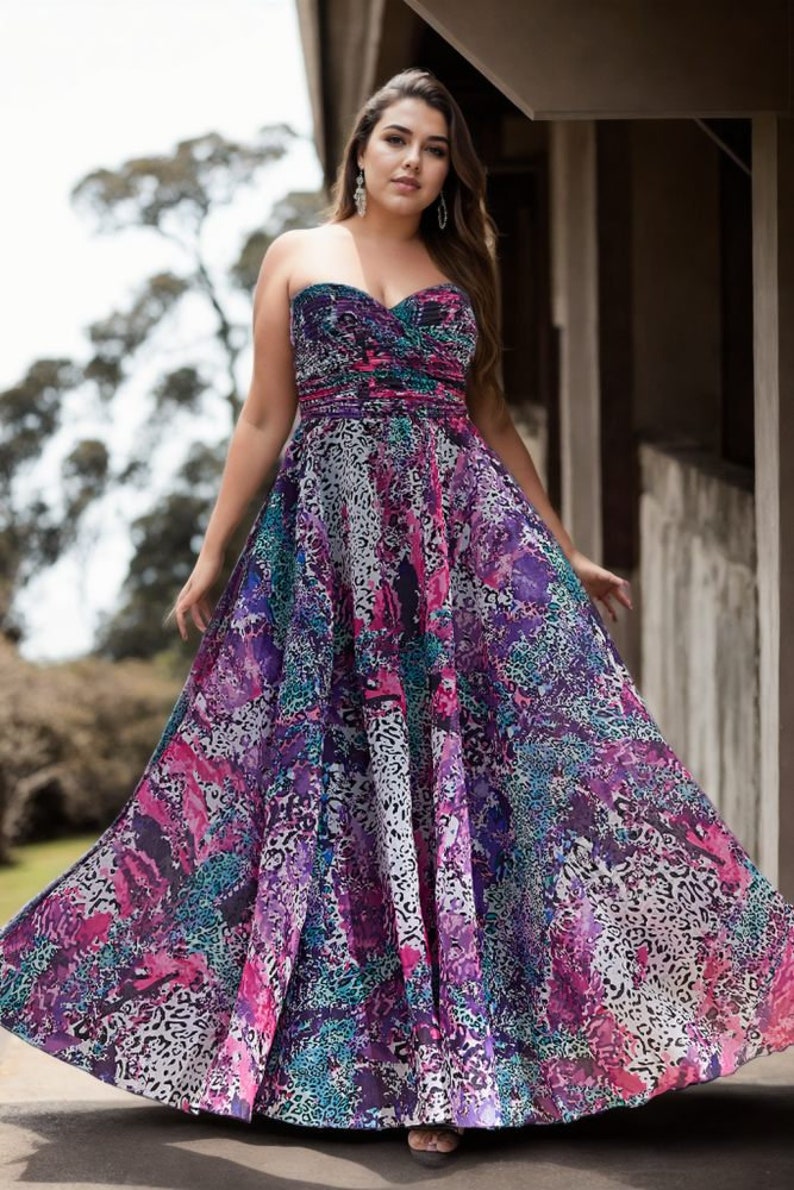 Sarah Plus Size Mother of the Bride Groom Purple Boho Bohemian Tube Y2K ...