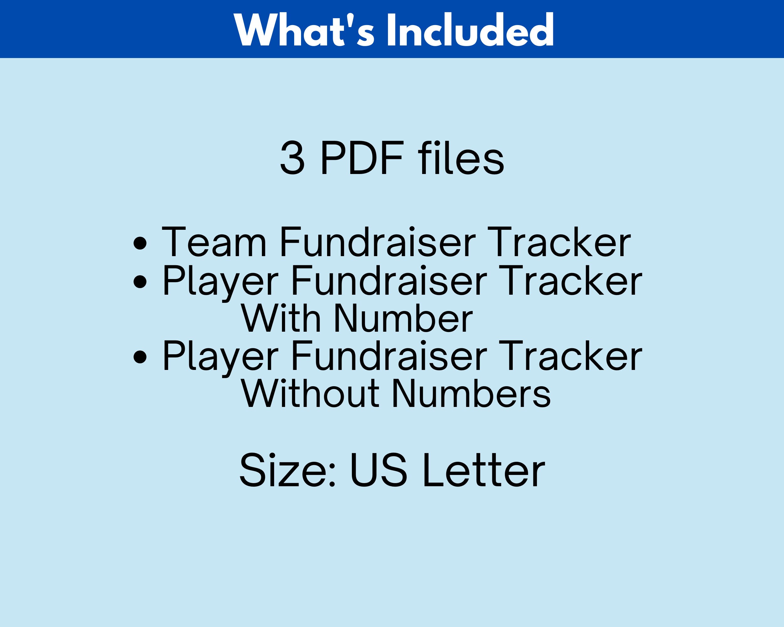 Baseball Fundraiser Tracker, the Team Can Track Overall Fundraising ...