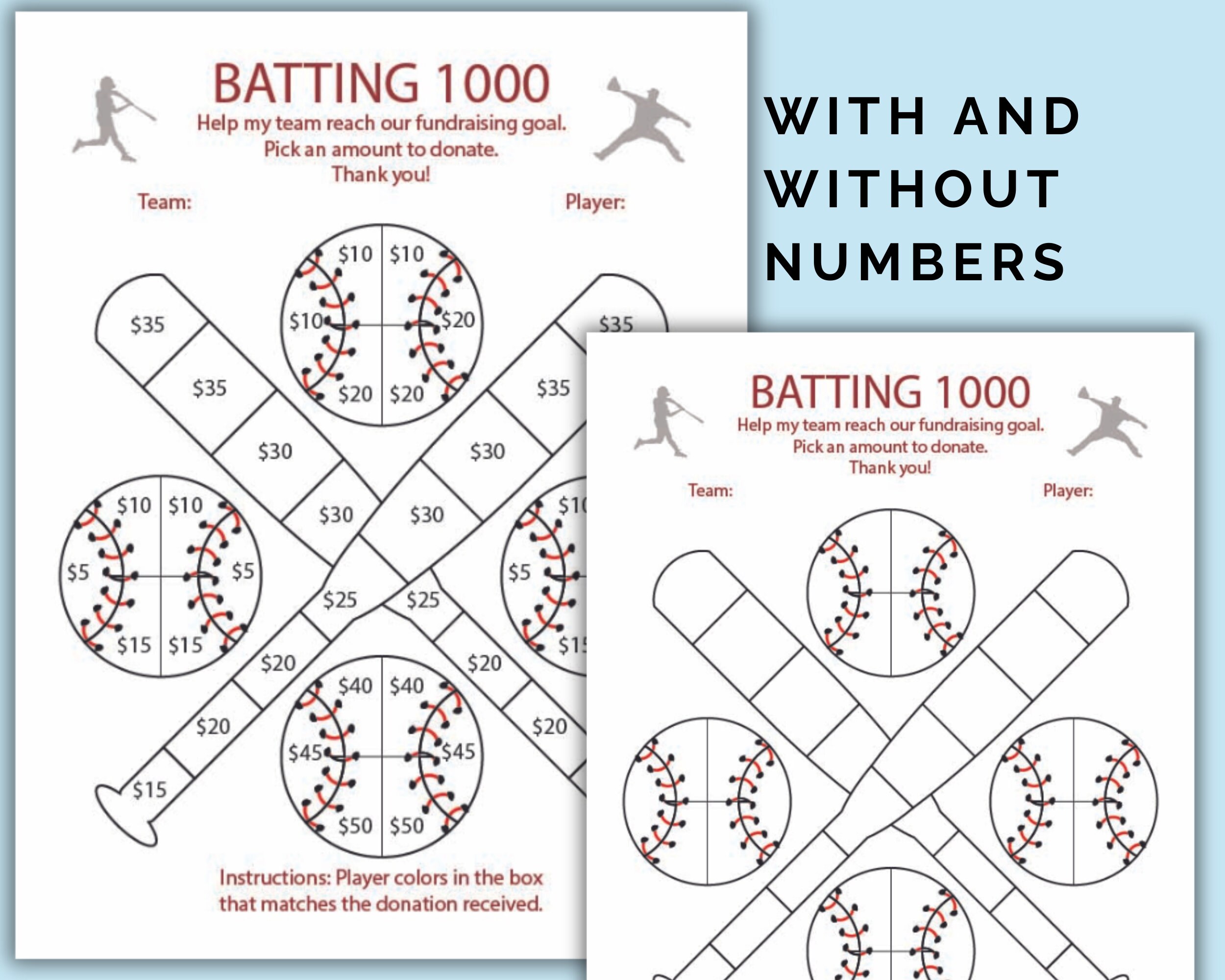 Baseball Fundraiser Tracker, the Team Can Track Overall Fundraising ...