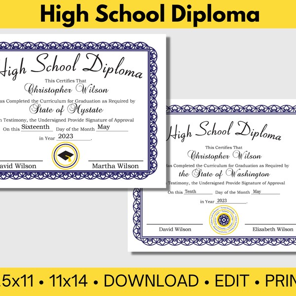 Custom Fake Diploma - Etsy